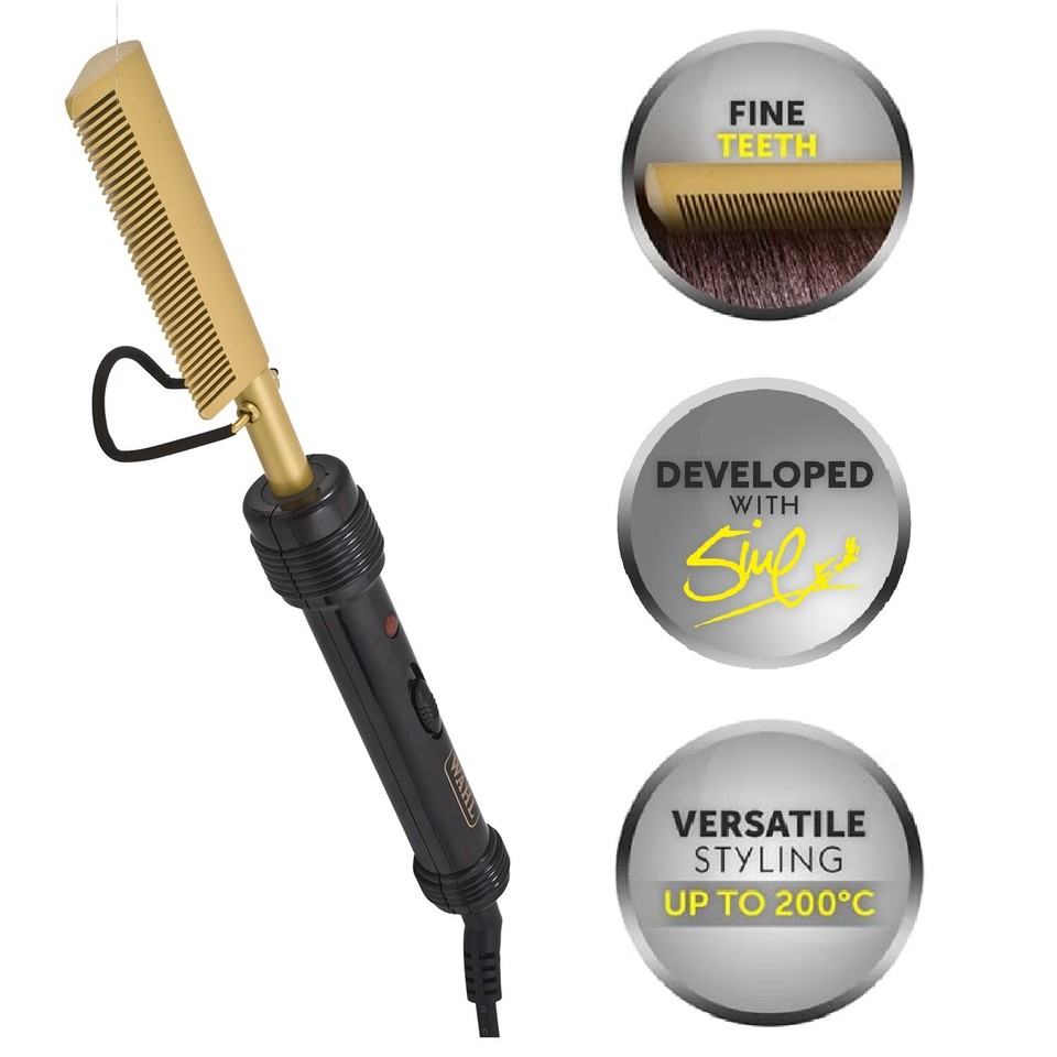 Wahl Straightening Hot Comb Up To 200°C With Fine Teeth & LED light ...