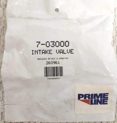 Prime Line 7-03000 Intake Valve; Replaces Briggs & Stratton 260961 | eBay