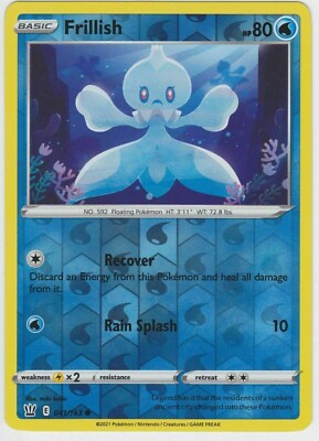 Frillish Reverse Holo Pokemon TCG Card 041/163 | eBay