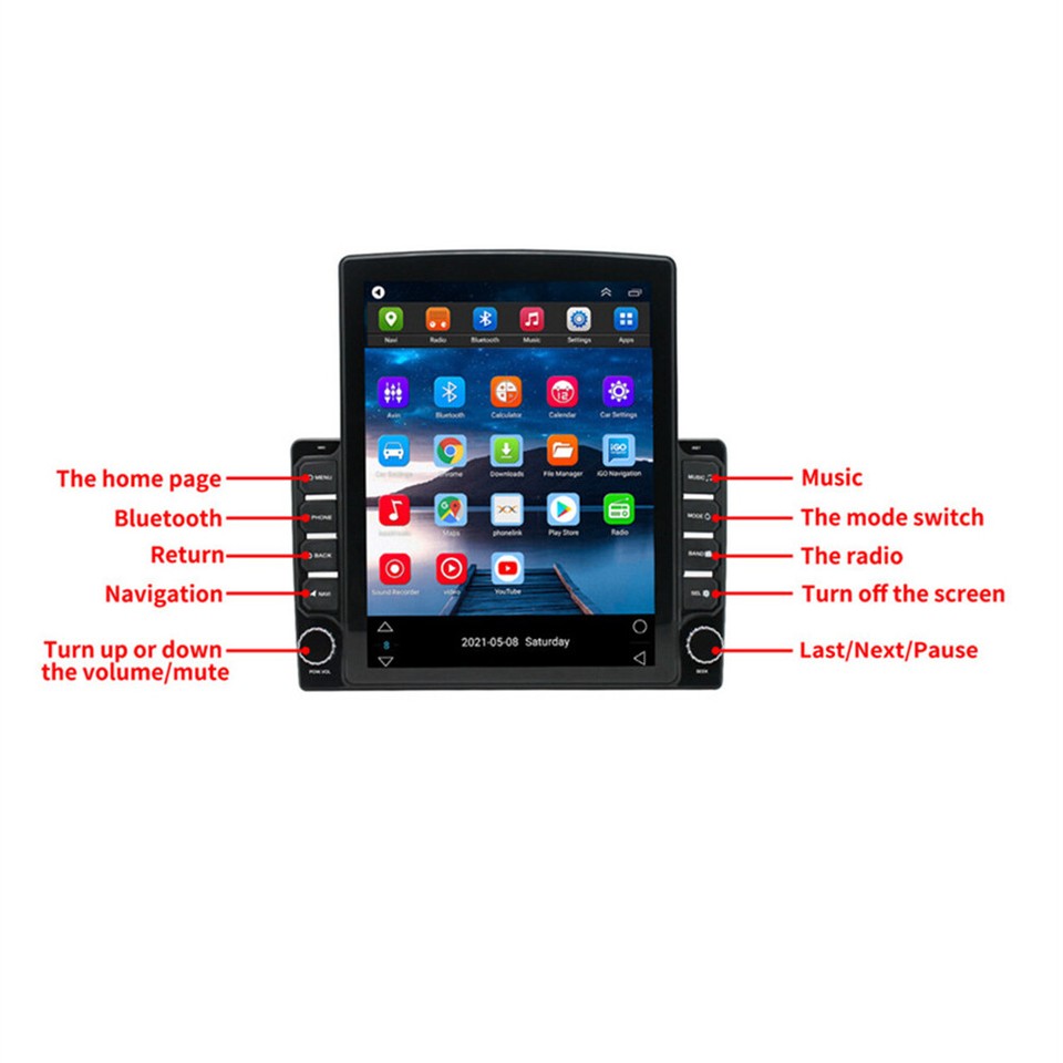 9.7" Android 11 Car Stereo Radio GPS Head Unit For Ford Transit Custom ...