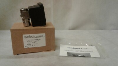 SETRA MODEL 230 PRESSURE TRANSMITTER 24VDC / 4-20MA - 2301100PD2F11B No ...