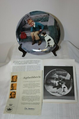Danish Collectors Plate " Hjemme er beast " af Kurt Ard Bing & Grondahl ...