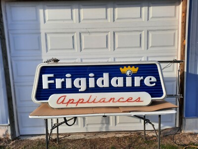 Vintage Large Frigidaire Two Sided Lighted Hanging Sign By Kolux Circa ...
