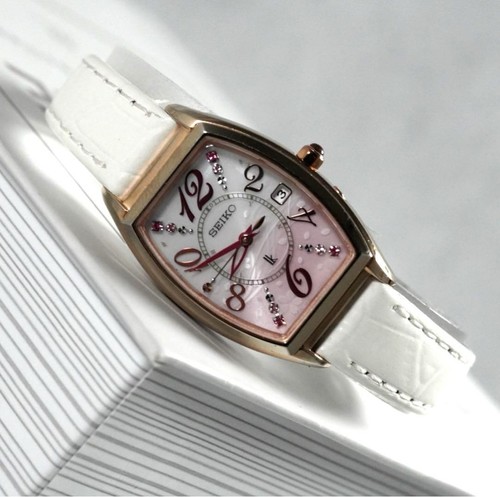 Seiko Lukia Ladies Solar Watch - Limited Edition Sakura Disc Date SV318 ...