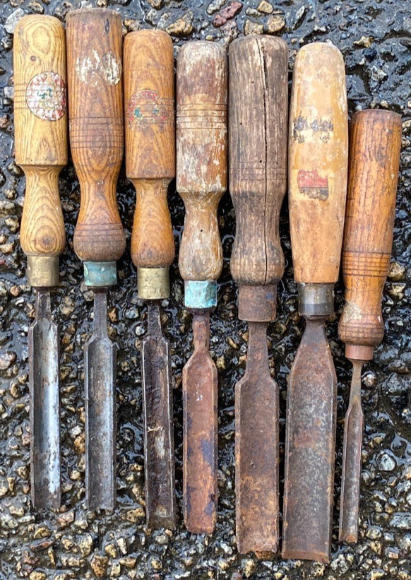 7 x Vintage Gouges Chisels Carpenters Tools inc Marples | eBay UK