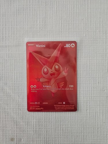 Red Monochrome Victini Black Bolt 171/086 BWR RARE Pokemon Card English ...