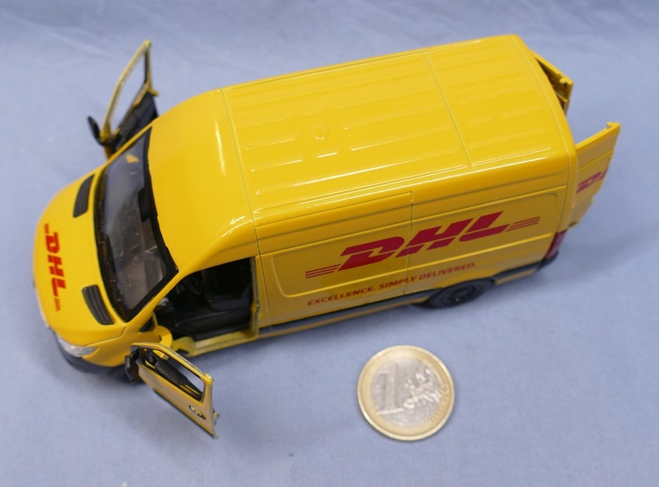 Kinsmart 1/48 réf KT5426 : Mercedes Sprinter DHL Deutsche Post DHL ...