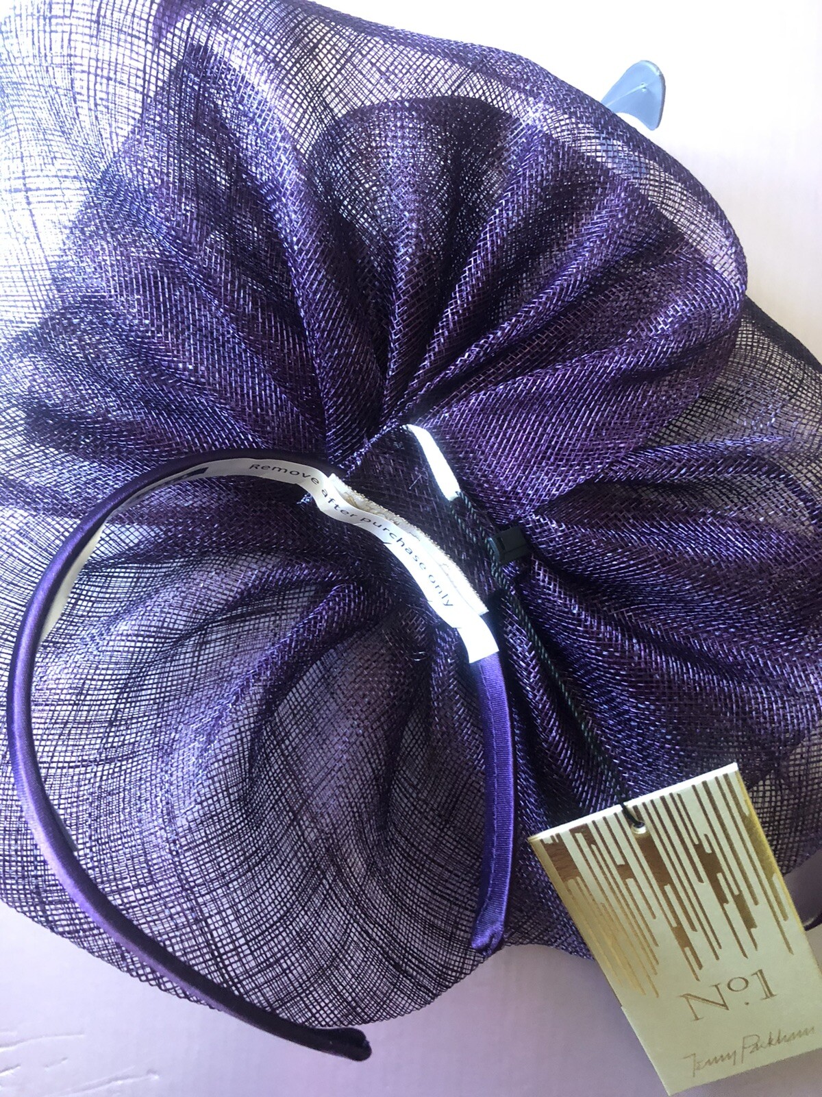 No. 1 Jenny Packham - Purple Embellished Saucer Occasion Wedding Hat ...