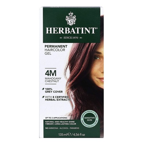 Herbatint Permanent Herbal Hair Color Gel 4M Mahogany Chestnut 4.56 ...