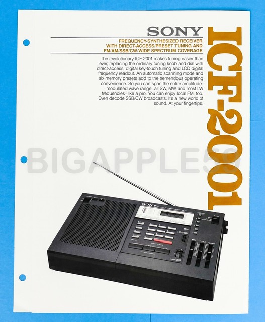 Sony Icf-2001 Classic Digital Am FM LW Shortwave Radio Receiver - SSB ...