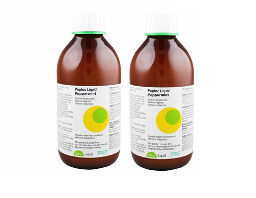 2 X Peptac Peppermint Liquid 500ml | Heartburn | Reflux 5023497333326 ...