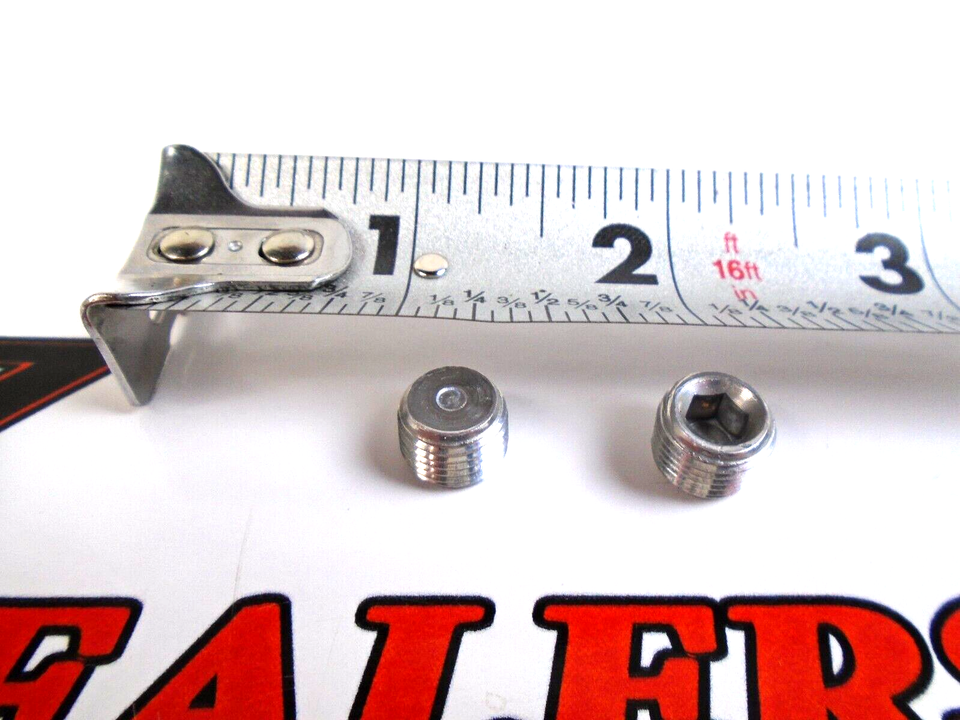 1/8" NPT National Pipe Thread Allen Socket Plug mill Aluminum Pipe Plug ...