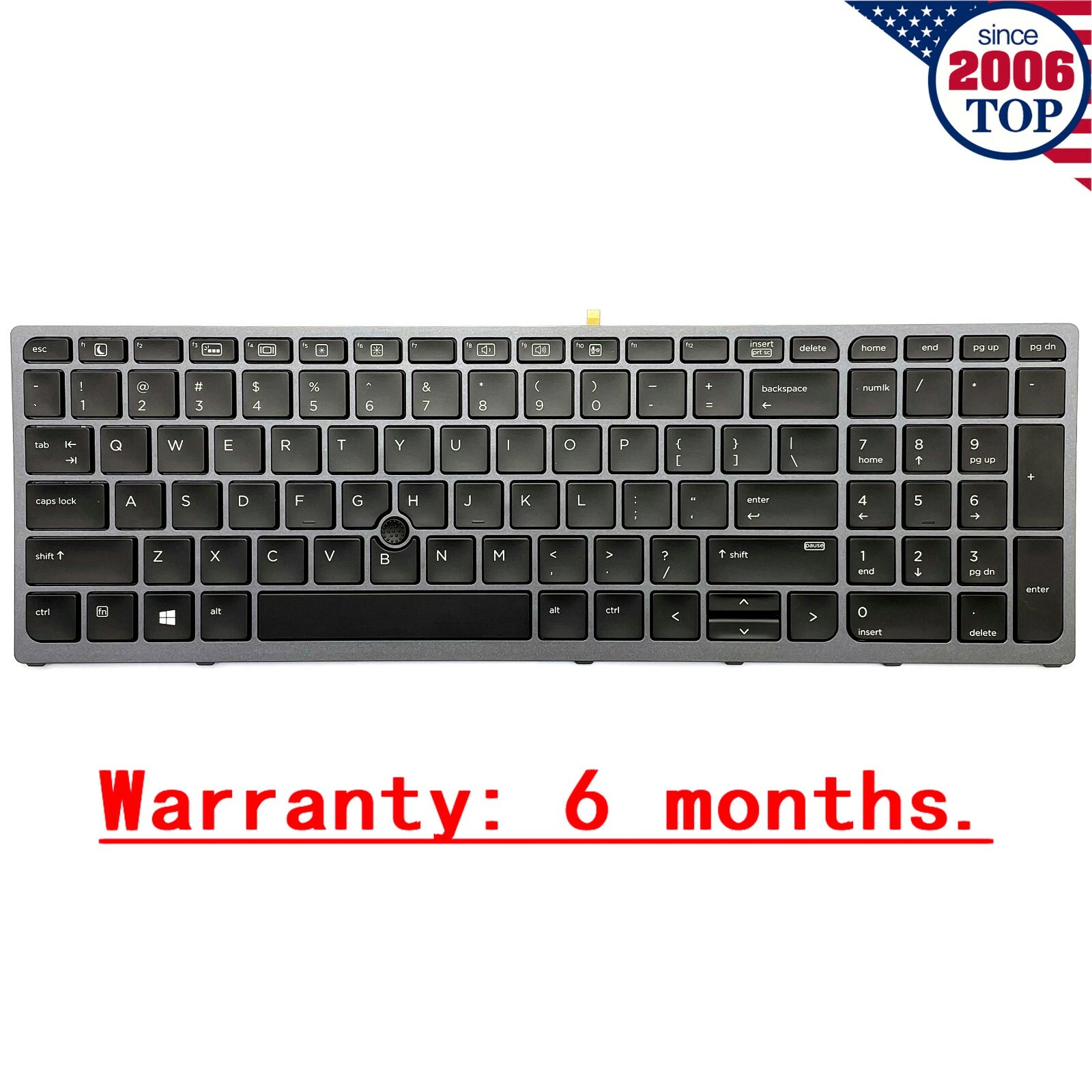 New US Backlit Gray Keyboard w/Pointer For HP Zbook 15 G3 G4 17 G3 G4 ...