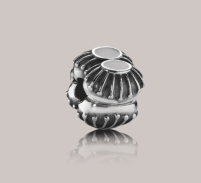 Pandora TWO OF A KIND Gray Enamel .925 Sterling Silver Clip | eBay