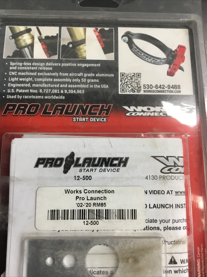 Works Connection Pro Launch Start Device Suzuki RM85 Red/Black 12-500 ...