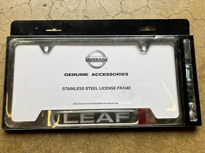 NEW OEM NISSAN LEAF LICENSE PLATE FRAME | eBay