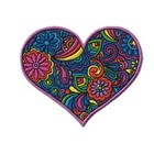 Love Paisley Heart Embroidered iron-on Patch 3 3/4" | eBay