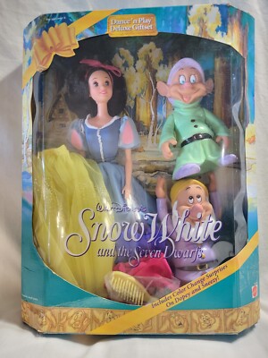 Rare Vintage Disney Dance N Play Snow White, Dopey & Sneezy New Deluxe ...