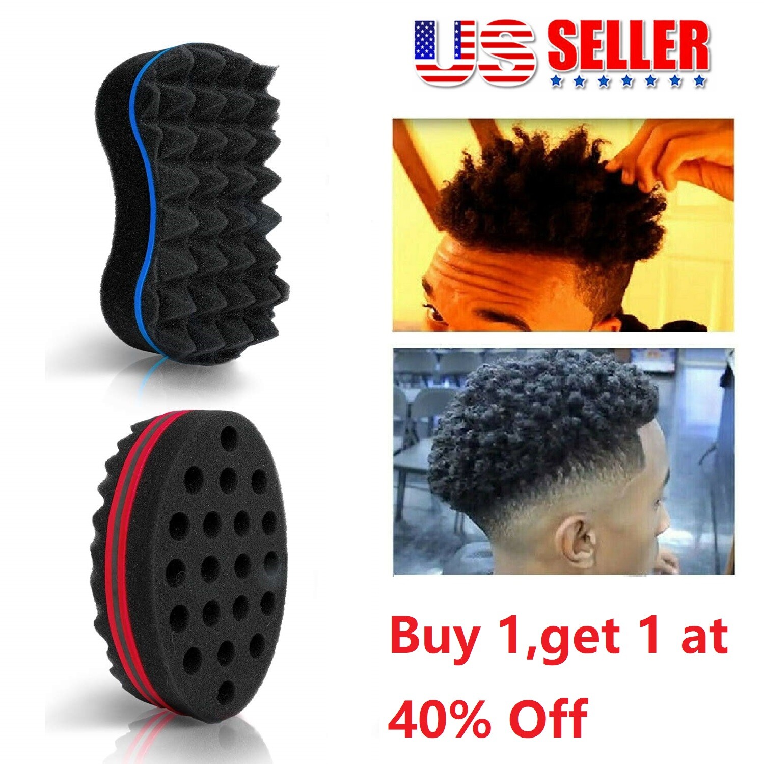 Hair Sponge Magic Barber Twist Curl Brush Sponge Dreads Locking Afro ...