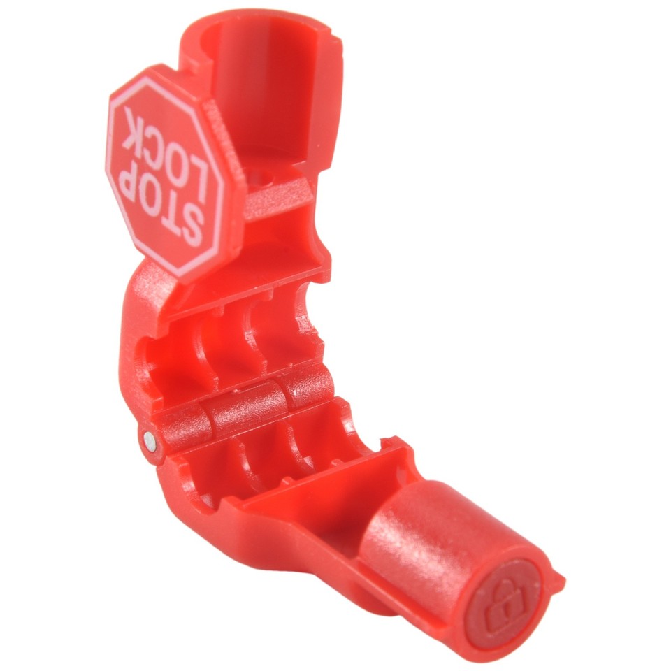 Peg Hook Lock Stop Lock 100 Pieces Plastic Red Stop Lock -Theft Lock ...