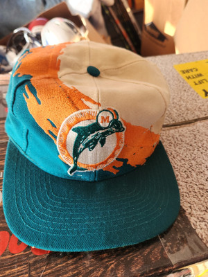 Vintage 90s (Miami Dolphins) Logo Athletic Splash NFL Pro Line Snapback ...