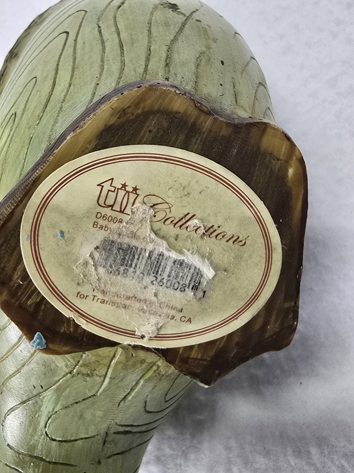 Vintage Tii Collections Baby Duck Rustic Wood Carved Look Resin ...