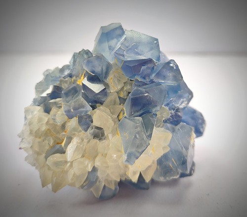263g.Outstanding Blue Celestine Cluster With Calcite Having Nice Luster ...