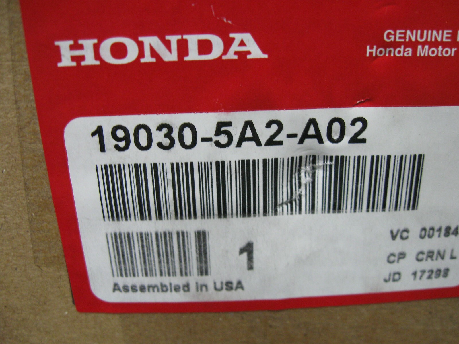 NEW GENUINE HONDA ACURA COOLING FAN MOTOR (PN 19030-5A2-A02) | eBay