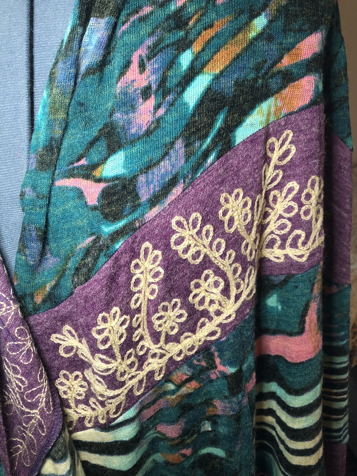 Women’s Multi Colored Long Cardigan Duster Sweater Coat. SIZE M/L | eBay