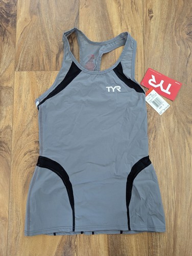 TYR Womens Carbon Tank Top Triathlon Moisture Wicking UPF 50+ Gray ...