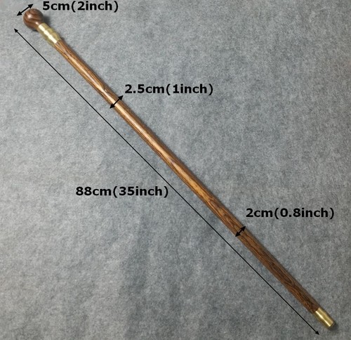 Natural Solid Wenge Wood Packable Walking Stick Cane 3 Sections ...