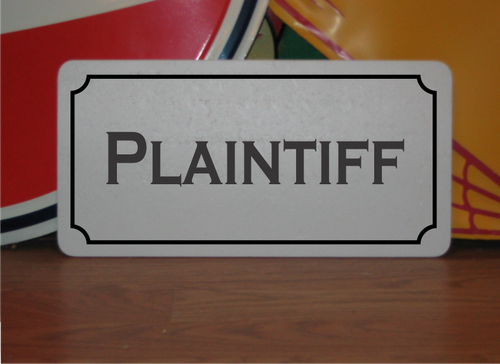 Plaintiff Metal Sign for Court Room | eBay