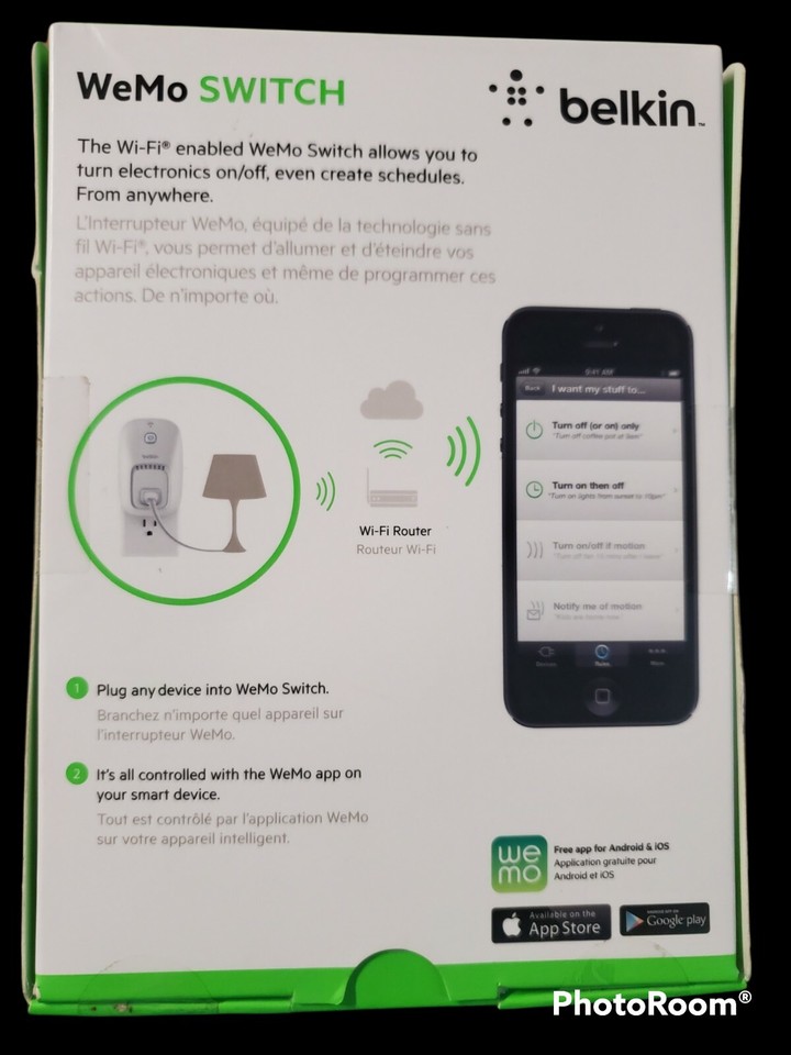 Belkin WeMo Switch WiFi Home Remote electronics & more on/off Switch ...