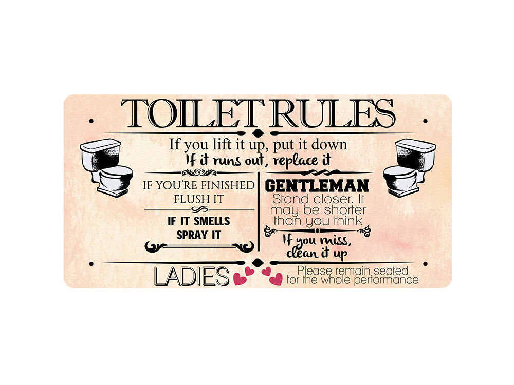 Funny Toilet Rules