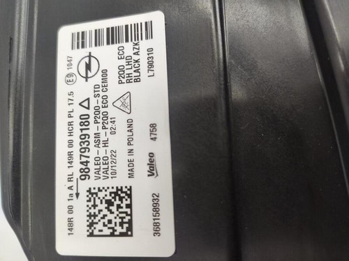 9847939180 scheinwerfer rechts für OPEL MOKKA MOKKA X 2015 9837331580 ...