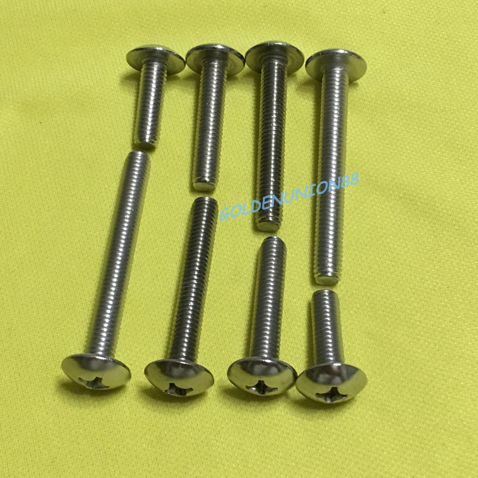 2PC M6X20/30/40/50mm PAN cross drive truss head screw SUS 304 bolts nut ...