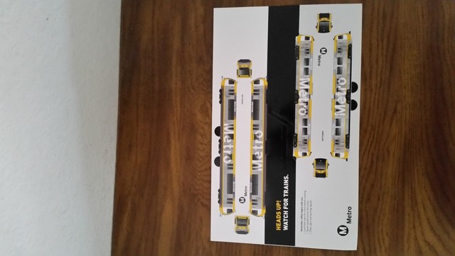 Collectible - Paper Metro Gold Line Trains | eBay