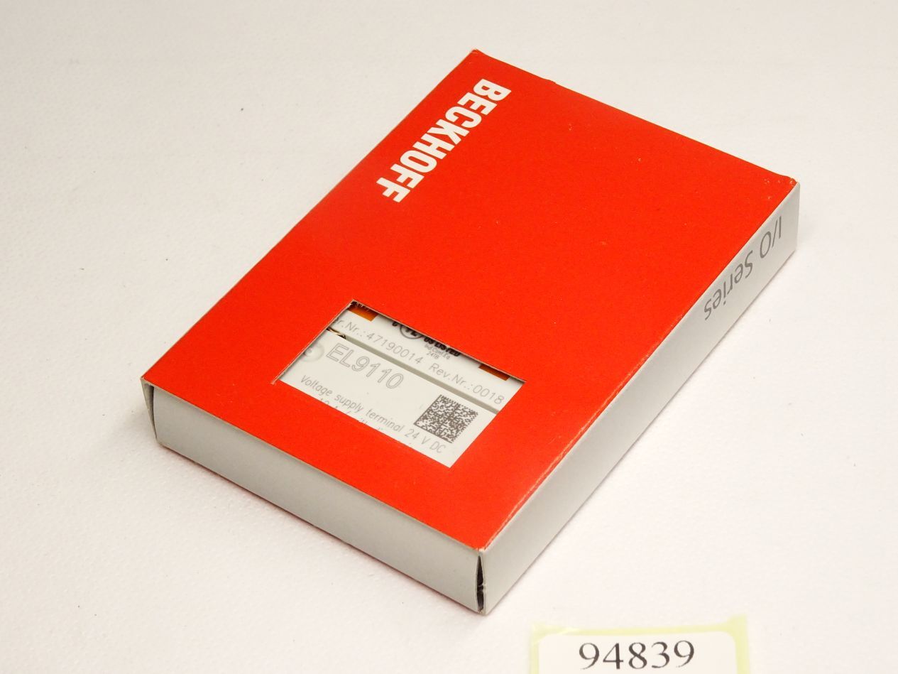 Beckhoff EL9110 Voltage Supply Terminal / Neu OVP | eBay