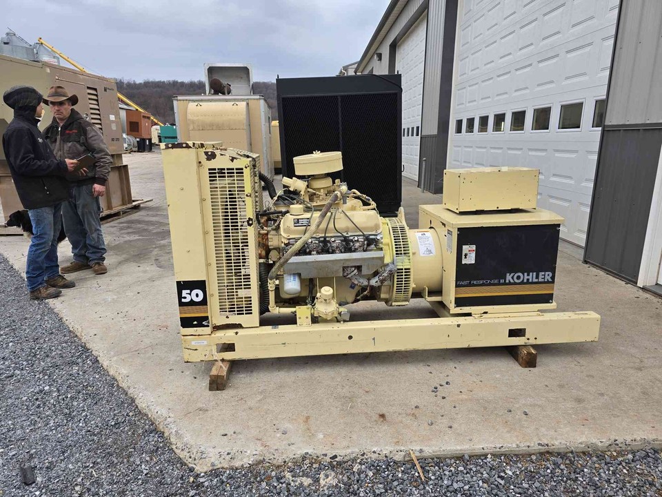 50KW Kohler 50RZ82 Ford Nat Gas LP Generator 1&3PH '94 1293Hrs TESTED ...