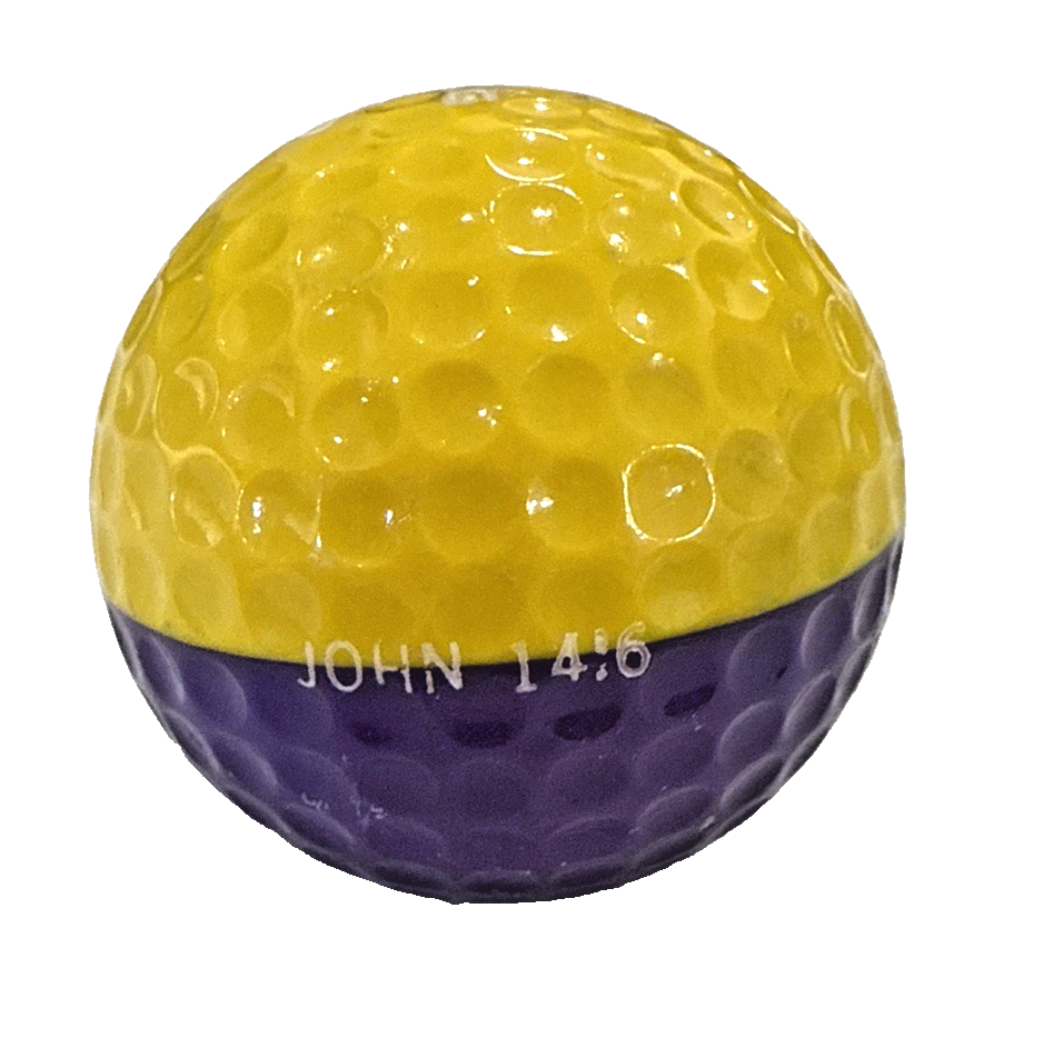 Ping RARE Two Tone Golf Ball Purple/Yellow NW Comm Church and Schools ...