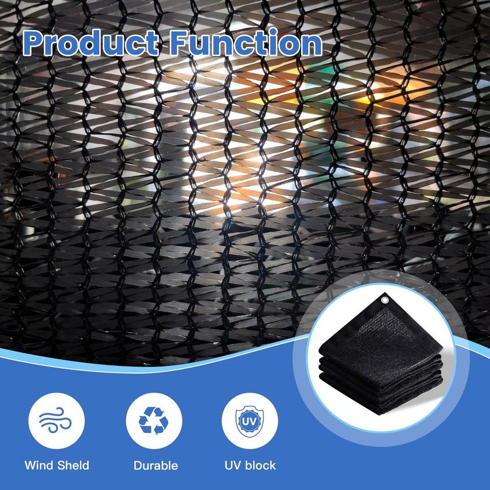 50% Shade Cloth for Garden, Outdoor Sun Shade Netting with Reinforced ...