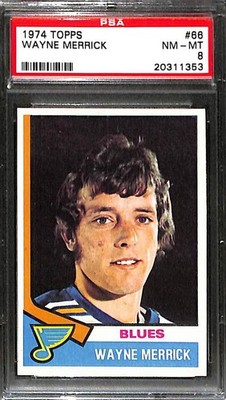 1974-75 TOPPS #66 WAYNE MERRICK PSA 8 NM-MT 20311353 | eBay