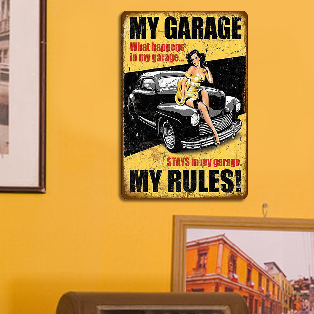 AU Car Model Vintage Plaque Metal Tin Painting Cave Plates Wall Art ...