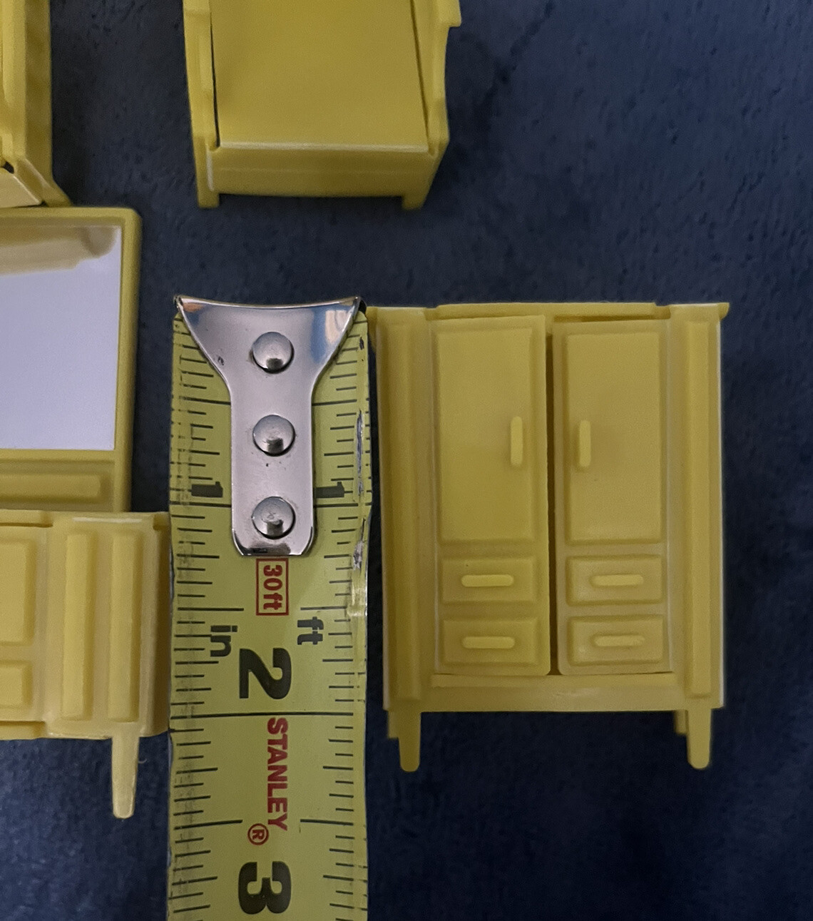 6 pc Mattel Doll House Furniture 1968 Liddle Kiddle Yellow Bedroom Set ...