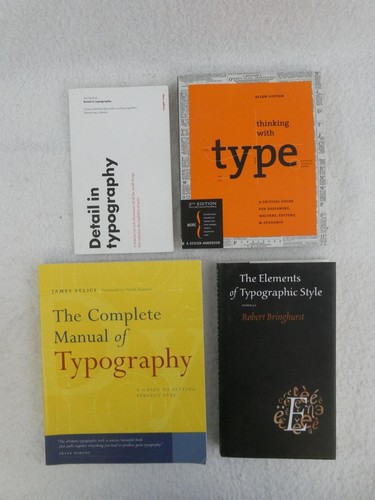 Lot of 4 Books About TYPOGRAPHY / TYPOGRAPHIC STYLE | eBay