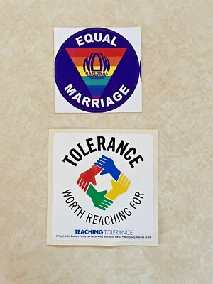 Vintage Teach Tolerance & Equal Marriage Stickers (Lot of 2) | eBay