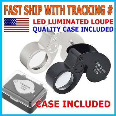 40X Jewelers Loupe Magnifier Jewelry Eye Loop Pocket Magnifying Glass ...