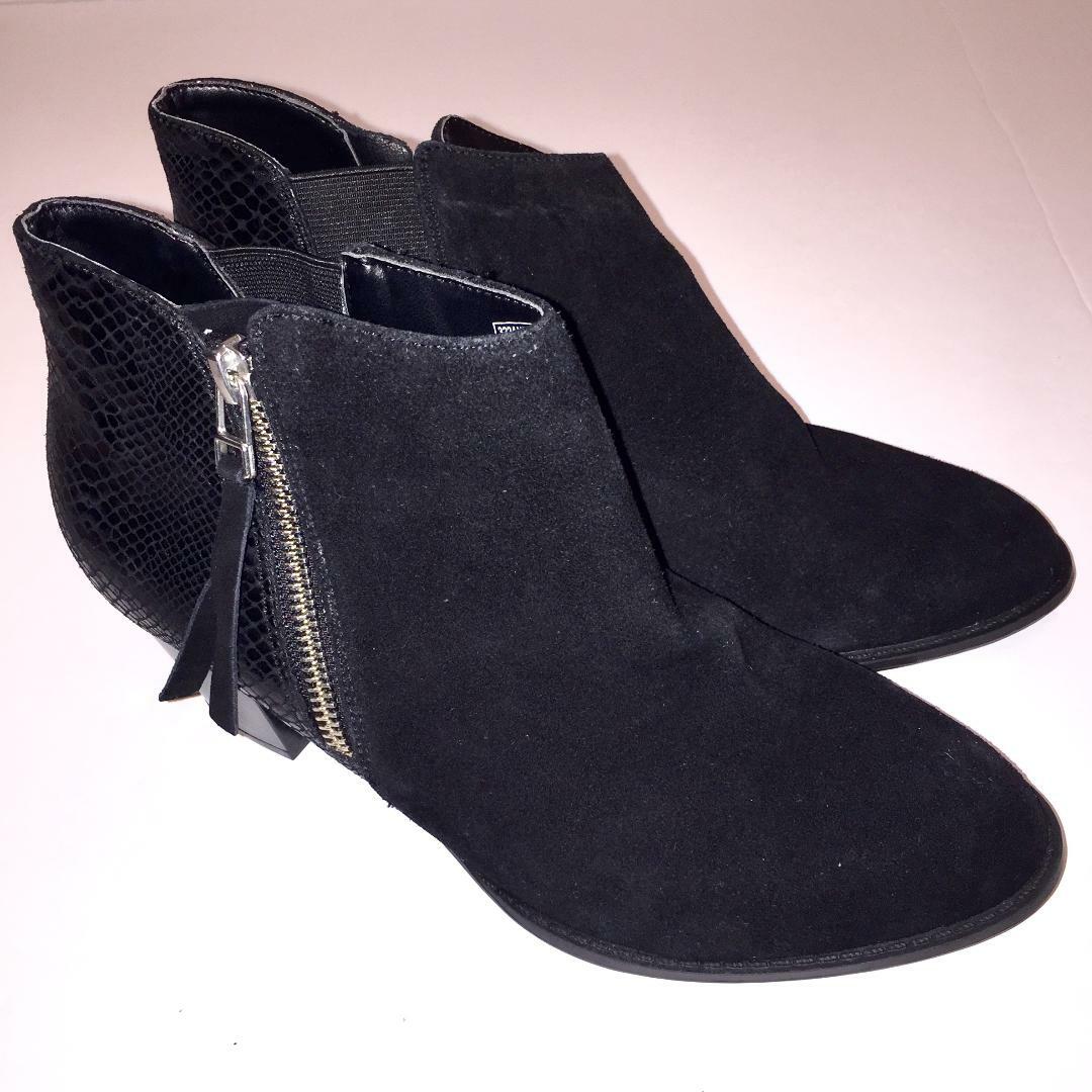 Vionic Ankle Boot Orthotic Upright Suede Snake Zipper Tassel High Heel ...