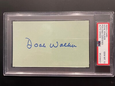 Doak Walker Signed Index Card with Gem Mint Auto 10 Football Hall of ...