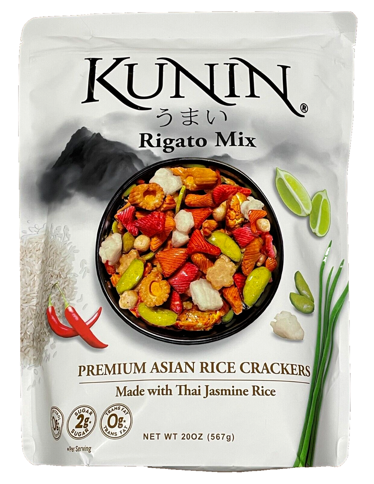 2-PACKS KUNIN Rigato Mix premium Asian rice crackers made with Thai ...